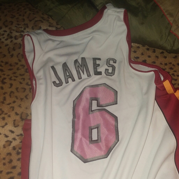 adidas | Shirts | Large Le Bron Number 6 Jersey Miami Heat | Poshmark